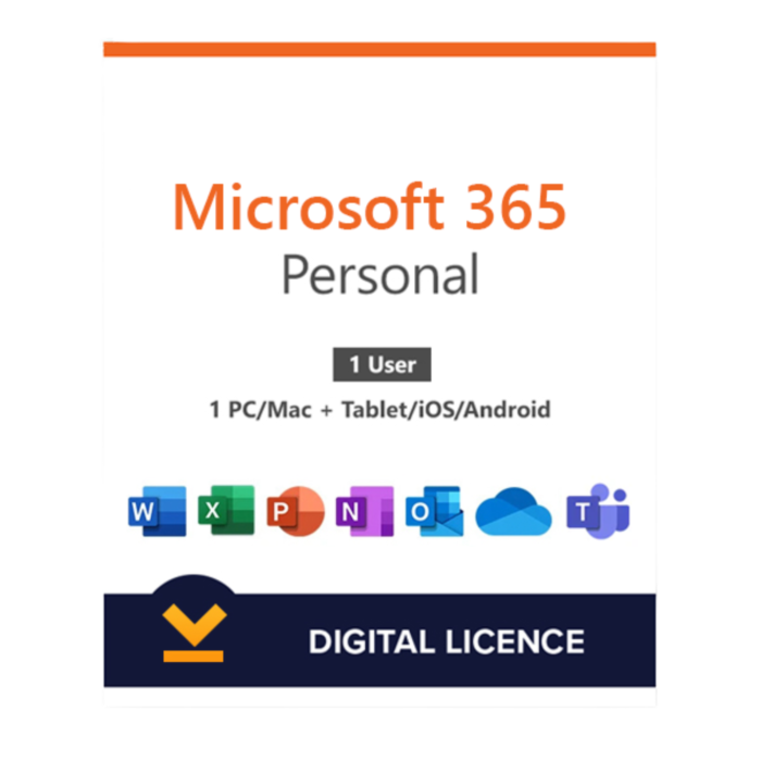 Microsoft 365 Personal | (PC/MAC/Tablet) – 1 Device – One Time Payment ...